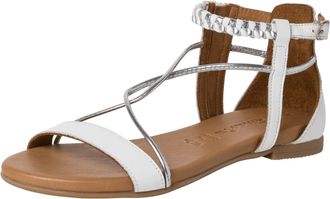Tamaris Damen Sandaletten, Frauen Sandalen,TOUCHit-Fu&szlig;bett,Sommerschuhe,Freizeitschuhe,offene Schuhe,Strandschuhe,bequem,Champagne,39 EU