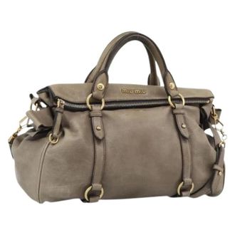 Miu Miu Sac &agrave; main Pre-owned - Femme - Pre-owned - Gris - Taille: ONE Size