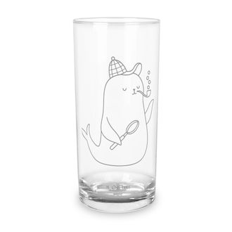 Mr. & Mrs. Panda Glas Robbe Sherlock 400 ml - Geschenk, Wasserbecher, Lustige Spr&uuml;che, Cocktailglas, Tumbler, Wasserglas, Longdrinkglas