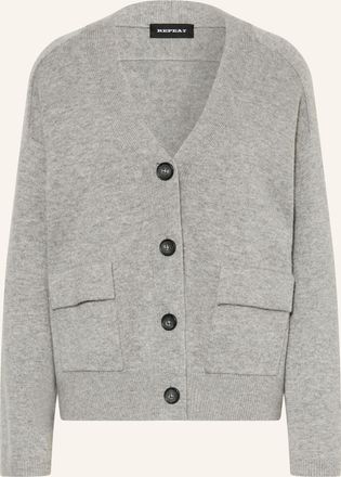 Repeat Repeat Strickjacke Mit Cashmere grau