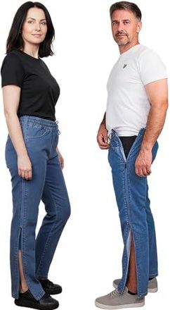 Dobsom Pantalon de r&eacute;&eacute;ducation Amarillo pour Femme et Homme | Jean avec Fermeture &agrave; glissi&egrave;re Pleine Hauteur | Ceinture &eacute;lastiqu&eacute;e avec Cordon de Serrage | T