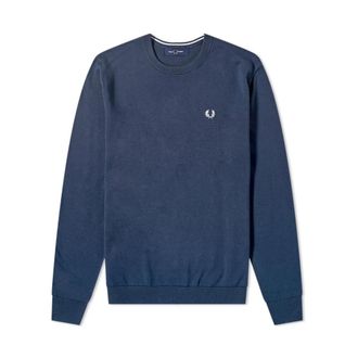 Fred Perry Clic Crew Strickware - - Knitwear - Herren - Blau - S