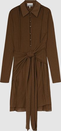 Ganni Robe Marl Tie Demitasse