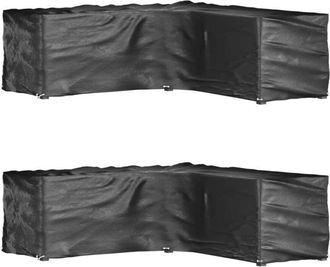 vidaXL vidaXL Gartenm&ouml;bel-Abdeckungen in L-Form 2 Stk. 16 &Ouml;sen 285x285x90 cm