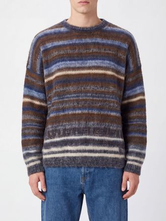 Isabel Marant Pull &agrave; col rond en m&eacute;lange de laine vierge &agrave; rayures multicolores et &eacute;paules tombantes