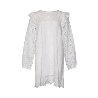 Tiffany & Co. Wei&szlig;e Midi Langarm Kleid - - Dresses - Damen - Wei&szlig; - L/XL