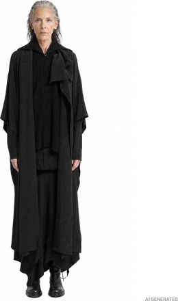 Yohji Yamamoto Knit Combi Kimono Coat
