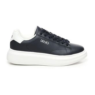 Liu Jo Homme, Chaussures, Bleu, Taille: 45 EU Baskets en Cuir Bleu avec Semelle &Eacute;paisse