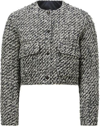 Moncler Doudoune courte en tweed Dauphin