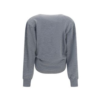Magda Butrym Womens Gray Wool Oves Aries Sportswear Clothing