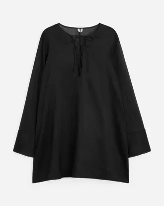 Arket Strandkleid Aus Ramie -Schwarz