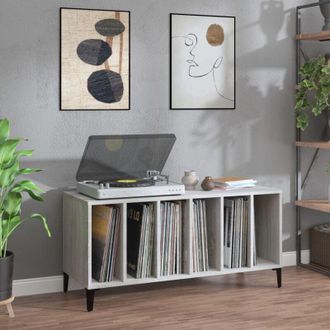 vidaXL Armoire &agrave; disques sonoma gris 100x38x48 cm bois ding&eacute;nierie