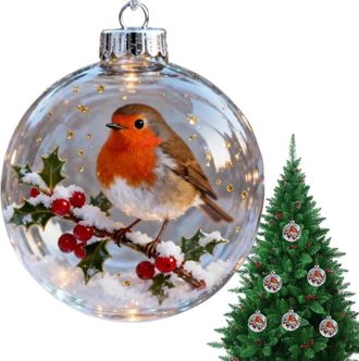 Generic Vogel-Weihnachtsbaum-Kugel, Niedliches 3D-Ornament- | Weihnachtsadler-Kolibri-Vogel-Kugel-Anh&auml;nger, F&uuml;r Zuhause, Wohnzimmer, Familie, Auto, R&uuml;ckspiege