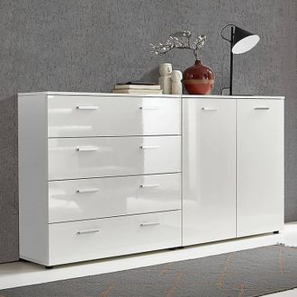 BMG Möbel home24 Kombikommode 2er-Set 176 x 91 x 32cm Weiß