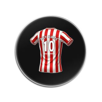 Unigift London TW8 Club Glasuntersetzer, Motiv: Hounslow Football Fan, schwarz, rund, mit roten und wei&szlig;en Streifen