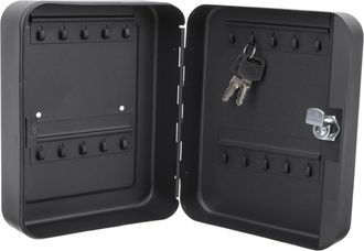 Aboofan Schlüsselkasten Wandmontage Schwarz Abschließbarer Schlüsselhalter mit Multi Slots Sichere Aufbewahrung für Auto Zimmerschlüssel Praktisches Organizer