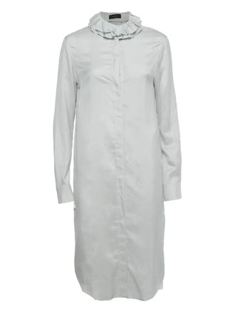 Joseph robe-chemise ray&eacute;e &agrave; volants - Blanc