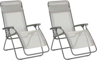 Lafuma Mobilier Set aus 2 Relaxsesseln - RClip - Batyline Iso - Beige Seigle