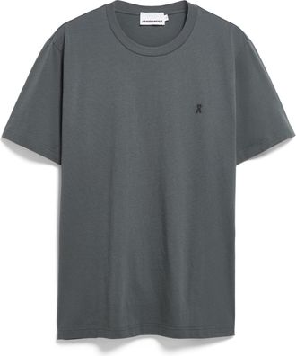 Armedangels Herren T-Shirt aus Bio-Baumwolle JAAMES Regular Fit Space Steel