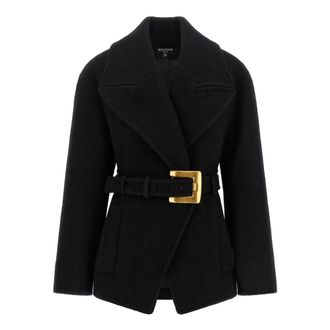 Balmain Femme, Vestes, Noir, Taille: 38 FR Caban