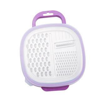 BESPORTBLE Edelstahlreibe und K&uuml;chenschneider Multifunktional Tragbare Gem&uuml;sereibe Schnelles Schneiden Einfach zu Reinigen f&uuml;r Zuhause Zuf&auml;llige Farbe Zuf&auml;llige 