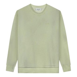 Olaf Hussein Homme, Sweatshirts et sweats à capuche, Vert, Taille: S Pull col rond Pigment Spray Vert