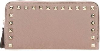 Valentino Garavani Femme, Accessoires, Rose, Taille: ONE Size Rockstud Zip Around Wallet