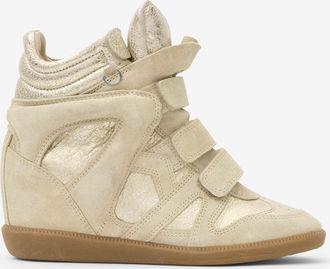 Isabel Marant Baskets Bekett Ring - Femme - Beige Clair / Dor&eacute; Clair - Taille35 - Isabel Marant