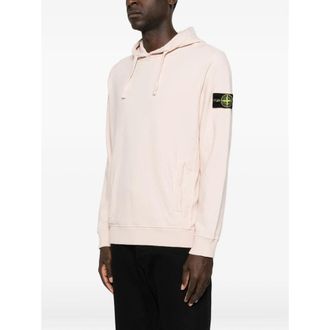 Stone Island Brushed Cotton Fleece Sweatshirt - Pink