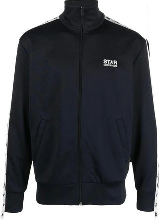 Golden Goose Homme, Sweatshirts et sweats &agrave; capuche, Bleu, Taille: S Veste de surv&ecirc;tement