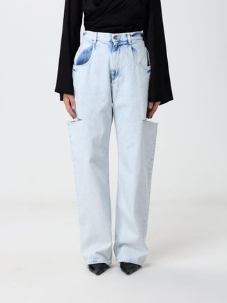 Maison Margiela High-Waist-Jeans mit weitem Bein aus Denim