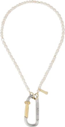 Aries Homme, Accessoires, Blanc, Taille: ONE Size Collier avec Perle dEau Douce