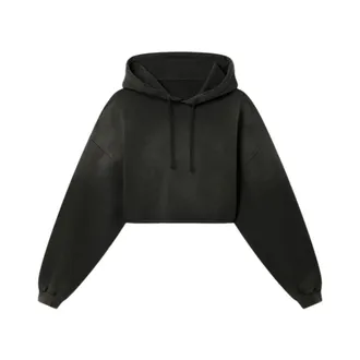 Golden Goose Star Cropped Kapuzenpullover - - Sweatshirts & Hoodies - Damen - Schwarzk - S