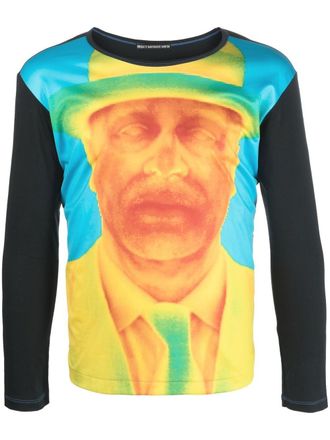 Issey Miyake t-shirt Kenji Hirasawa à imprimé graphique (années 2000) - Jaune