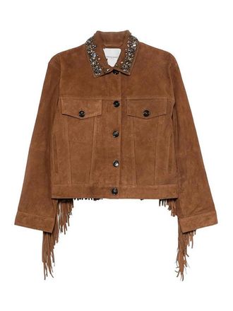 Ermanno Scervino Blouson En Cuir - Beige