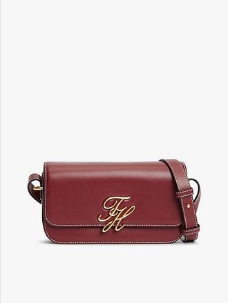 Tommy Hilfiger Sac bandouli&egrave;re en cuir &agrave; rabat