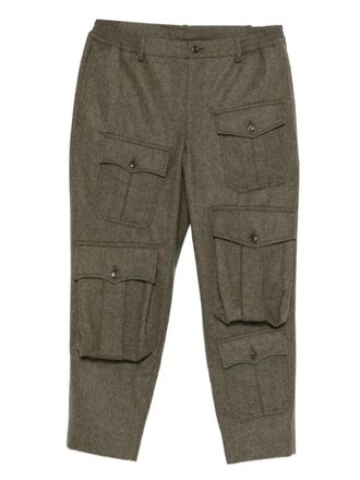 Comme Des Gar&ccedil;ons pantalon droit &agrave; poches cargo - Vert