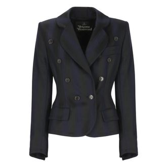 Vivienne Westwood Blazer Double-Boutonnage &agrave; Rayures - Femme - Vestes - Bleu - Taille: 36 FR