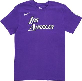 Nike City Edition Lakers Logo T-Shirt - - Sport - Herren - Lila - 2XL