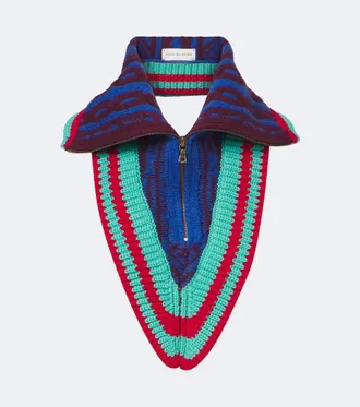 Dries Van Noten Kragen aus Wolle