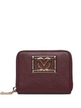 Love Moschino portefeuille zippé à plaque logo - Rouge