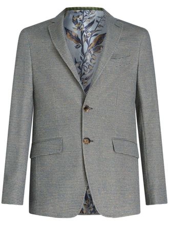 Etro blazer &agrave; carreaux - Bleu