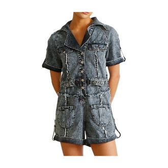 IXIAH Blauer Denim Jumpsuit Asha - - Jumpsuits & Playsuits - Damen - Blau - S