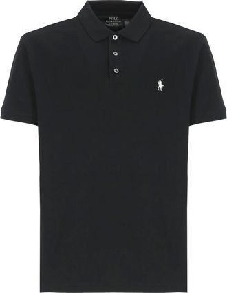 Ralph Lauren Homme, Tops, Noir, Taille: 2XL Custom Slim Fit Stretch Mesh Polo