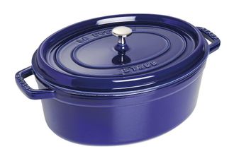 Staub Gusseisen Br&auml;ter/Cocotte, Oval 31 cm, 5,5 L, Dunkelblau