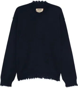 Uma Wang UMA Wang, Homme, Pulls, Bleu, Taille: S Tricot ras du cou