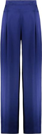 Max Mara Femme, Pantalons, Bleu, Taille: 40 FR Ieti Wide Leg Satin Pants