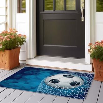 Generic Tapis de Couloir Long 60 x 120 cm Tapis de Passage Antid&eacute;rapant Doux Microfibre - Moderne Sports Football Athl&eacute;tisme Passage Couloir pour Buanderie Sa