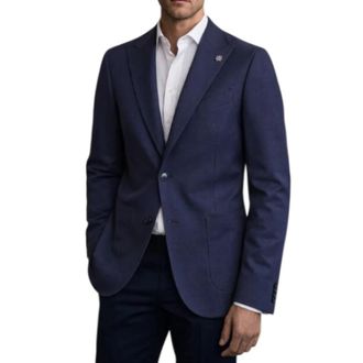 Bharnaba GKS 102.Blu Einreihiges Sakko - - Jackets - Herren - Blau - 2XL