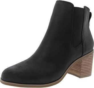 Toms Damen Evelyn Chelsea-Stiefel, Schwarzes Leder, 36.5 EU